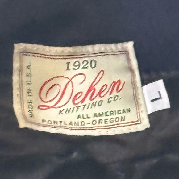 Dehen | Jackets & Coats | Dehen Varsity Jacket Navy With Brown Leather ...